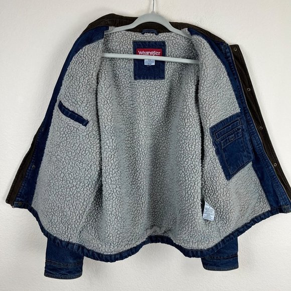 Wrangler | Jackets & Coats | Vintage Vtg Wrangler Sherpa Lined Denim ...